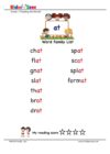 Learn words from at word family word list - KidzeZone