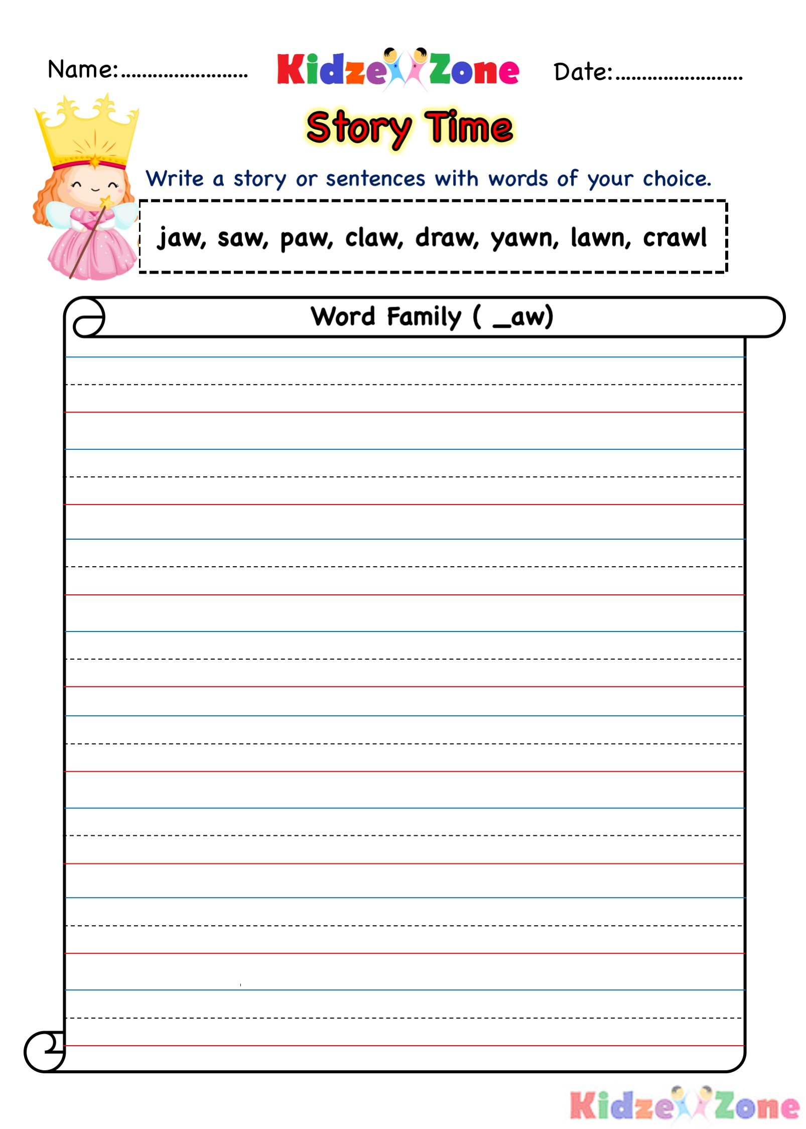 Printable Creative Writing Worksheets