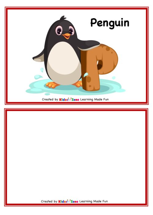 Kindergarten Letter P Flashcard worksheet - KidzeZone