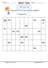 Grade 2 Math Number Practice worksheets - Skip Counting by 8
