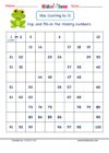 Grade 1 Math Number worksheets - Skip Counting by 1