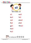 Explore and learn words from "all" word family - KidzeZone