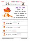 at word family Reading Comprehension worksheet - KidzeZone