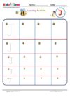 Kindergarten Letter Writing in blank space - Letter J- KidzeZone
