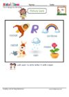 Preschool Letter R Picture Card worksheet - KidzeZone