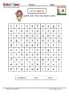 Letter X word puzzle worksheet - KidzeZone