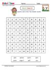 Letter Y word search worksheet - KidzeZone