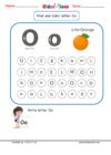 Kindergarten Letter O worksheets - Find and Color - KidzeZone