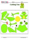 Frog Cutting and Pasting Activity Fun - KidzeZone