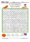 Find the vegetables in the word grid - KidzeZone