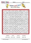 My Little Pony Word Search Puzzle - KidzeZone