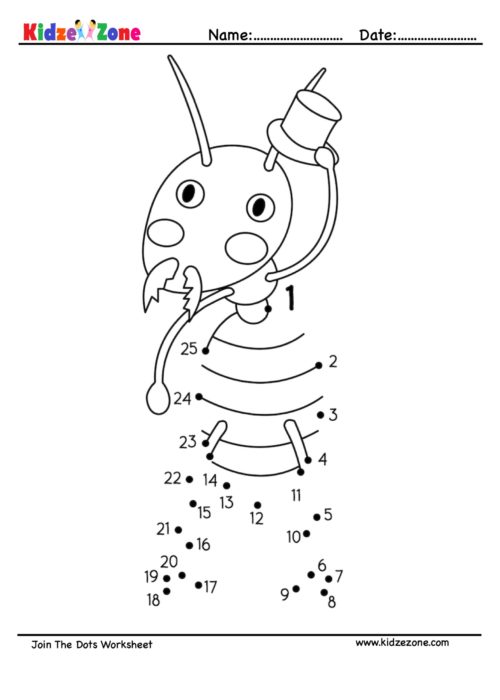 Join the dots Activity - Ant Worksheet - KidzeZone