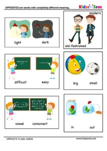 Find Opposites Fun Worksheet 8 - KidzeZone