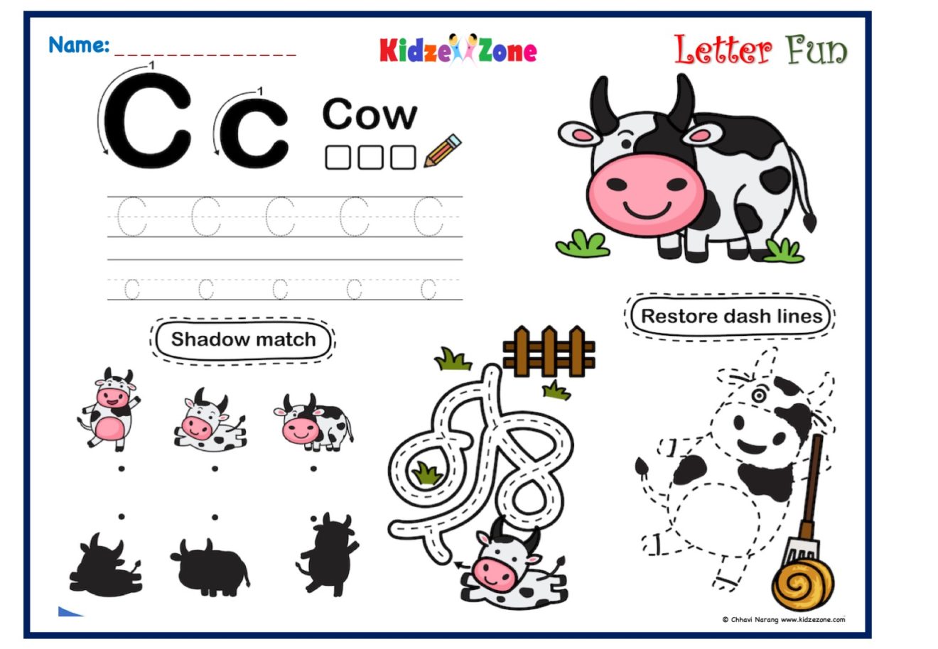 Letter C Fun Activity worksheet - KidzeZone