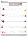 Preschool Pattern Tracing Worksheet - 3, Level 1- KidzeZone