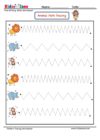 PreK Zig Zac Pattern Tracing worksheet 1- KidzeZone